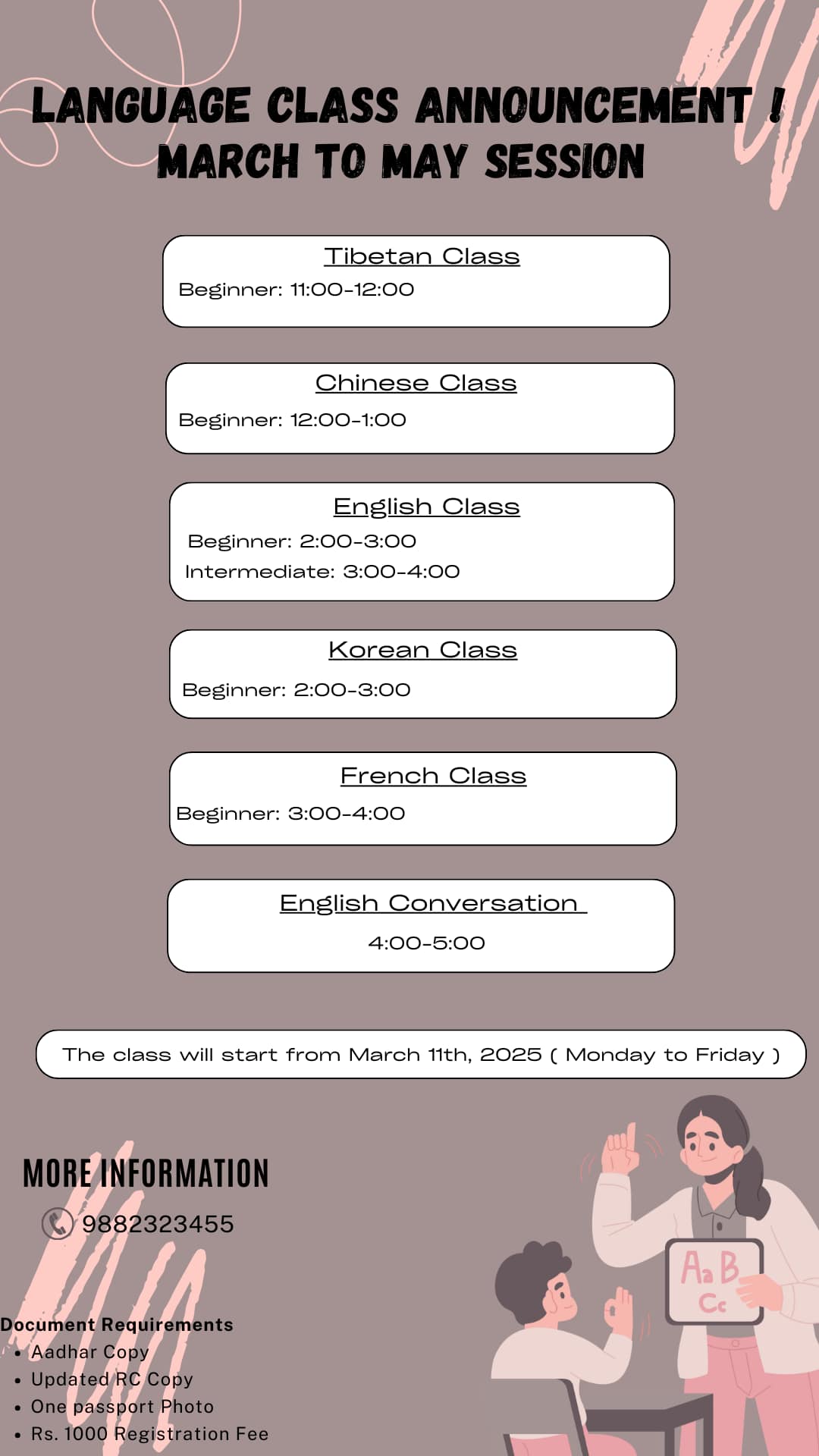 Join Our Language Class – Lha Charitable Trust